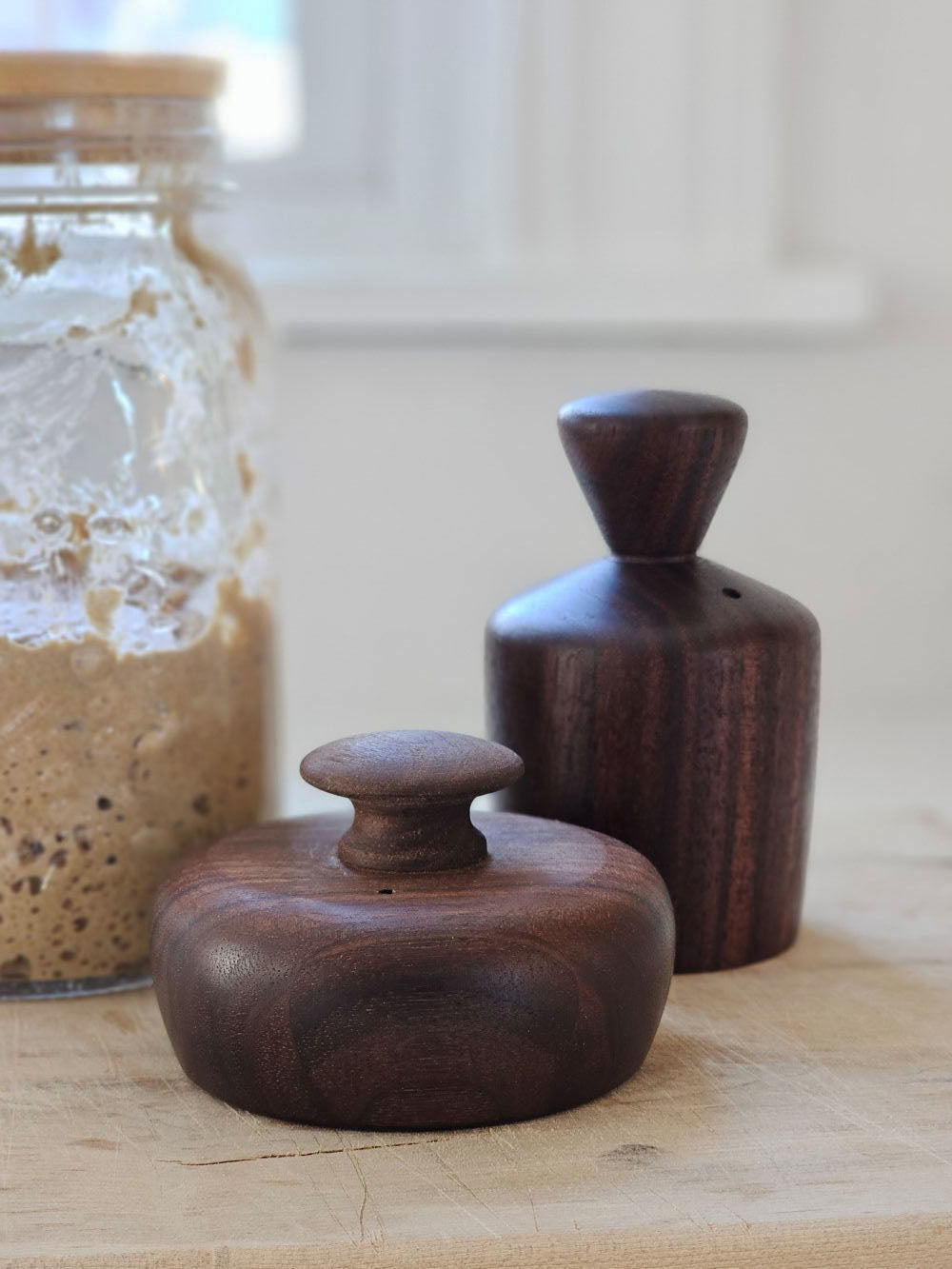 Wooden Biscuit Cutter in Black Walnut - Farmhouse Wares