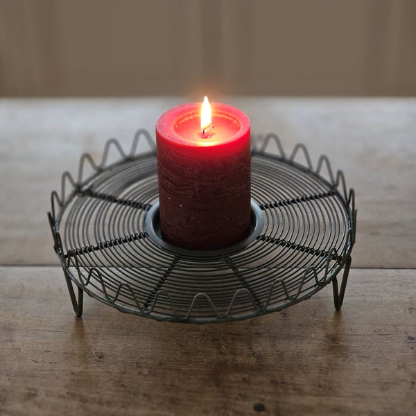 French Wire Trivet Style Candle Holder - Farmhouse Wares