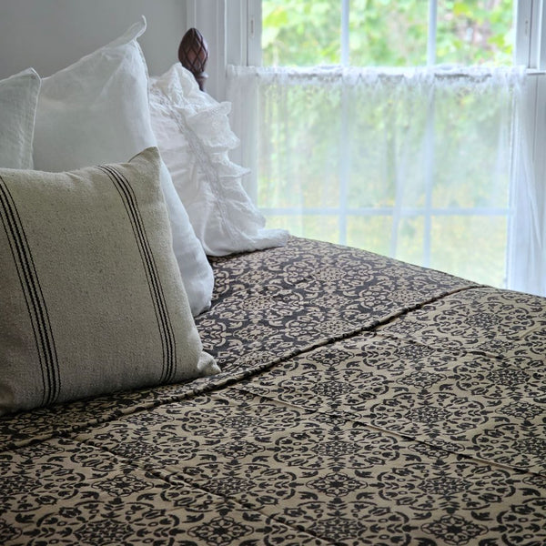 Heritage Reversible Bed Coverlet Blanket - Farmhouse Wares
