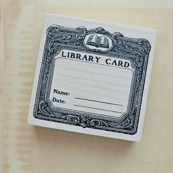 Library Book Wood Stamp - Farmhouse Wares