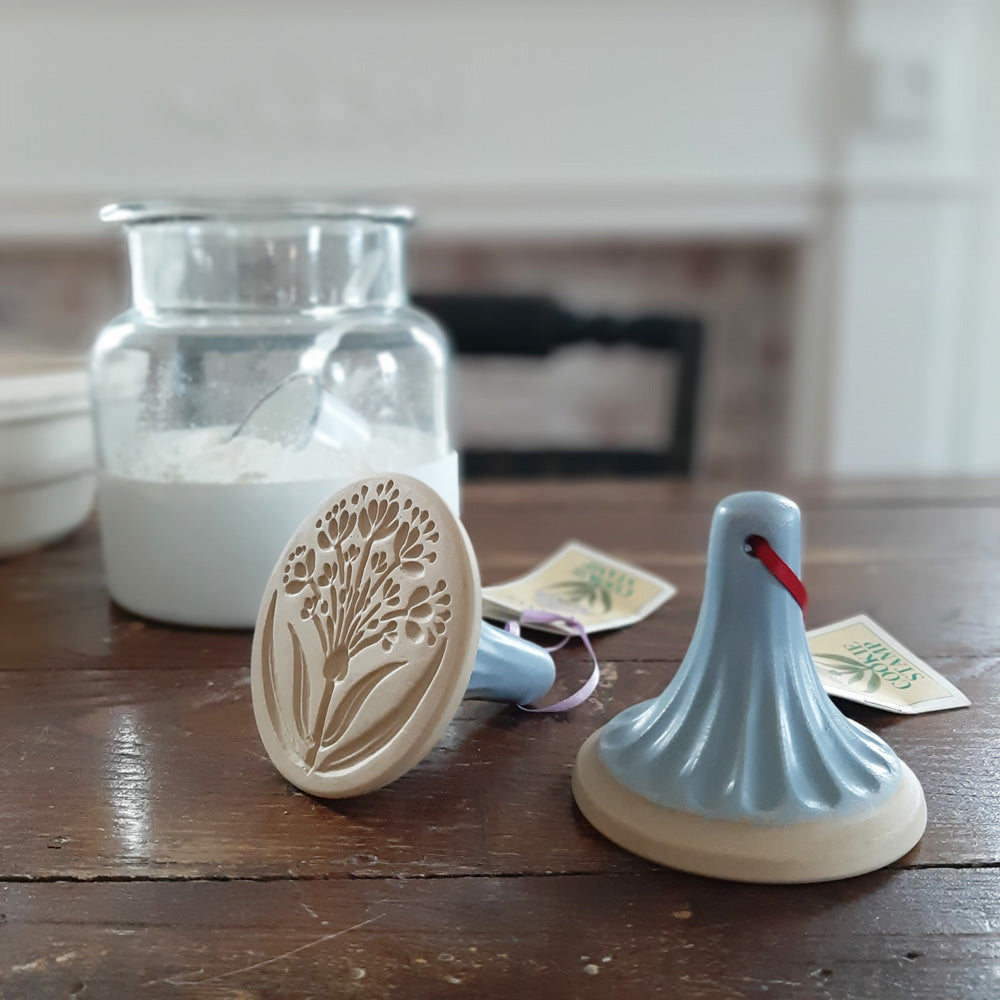 Vintage Style Stoneware Cookie Stamps - Farmhouse Wares