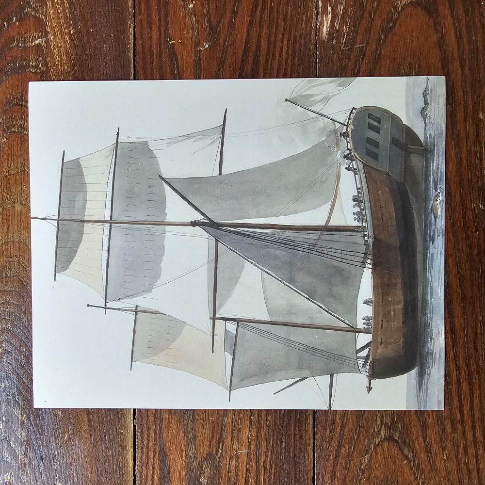 Old Sailing Ship Drawings Canvas Painting Pirate Ship Wall Art Vintage