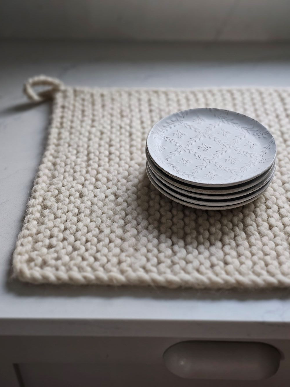 Knitted Wool Dish Drying Mat - Farmhouse Wares